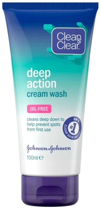 Clean And Clear Deep Action Cream Wash 150Ml Oil Free – MeStore