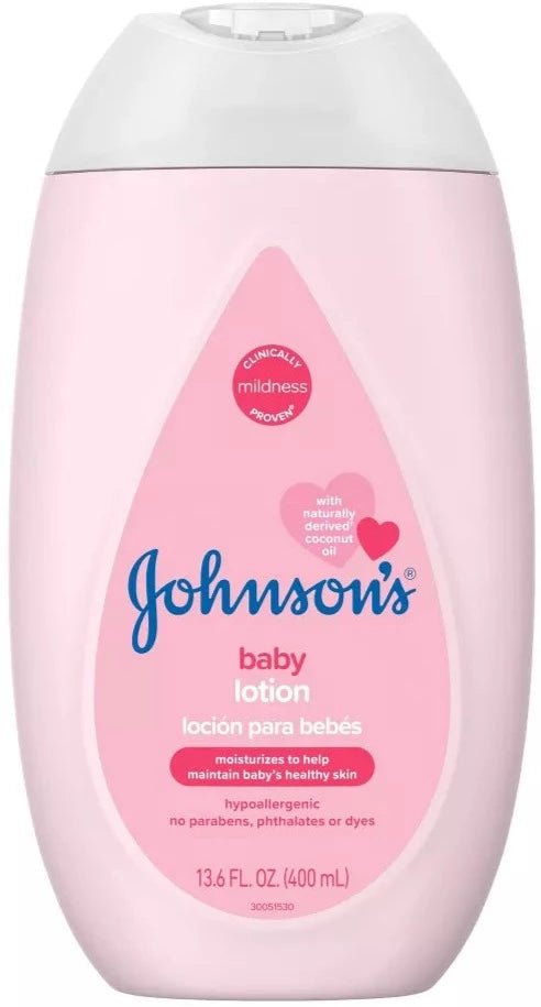 Johnson's Moisturizing Mild Pink Baby Body Lotion, Coconut Oil for Del ...
