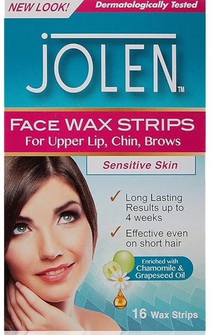 Jolen Sensitive Skin Facial Strip Wax (16 Strips) – MeStore