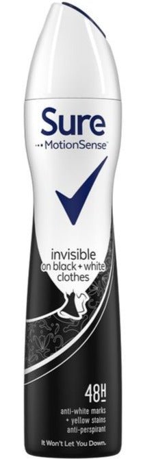 Sure Spray 250Ml Invisible Black + White – MeStore